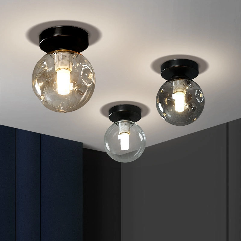 Art Concave Globe Black Semi-Flush Mounted Ceiling Light | High-End ...